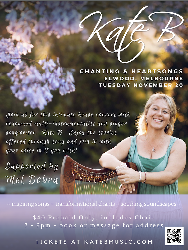 Chanting & Heartsongs with Kate B & Mel Dobra – Elwood, VIC – Kate B Music